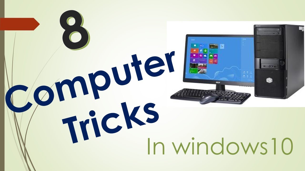 8 Computer Tricks to become expert in Computer in windows10 - YouTube