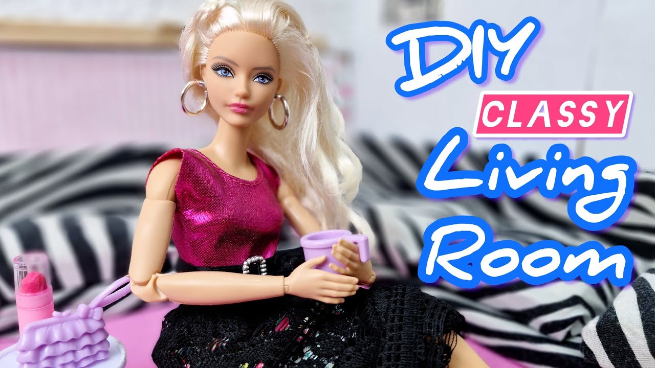 Diy DollHouse Sofa using Cardboard- How to Make Barbie Living Room ...