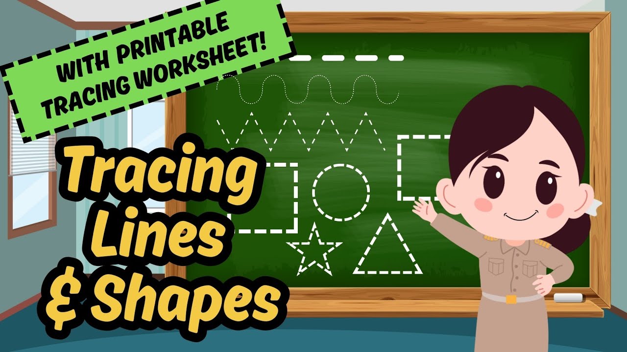 Tracing Lines and Shapes for Kids - YouTube