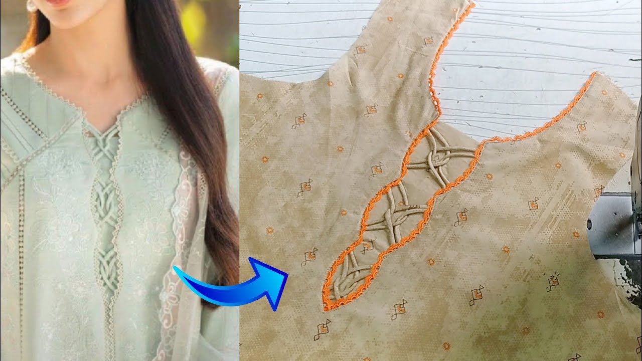 Unique neck design cutting and stitching | neck design with lace | dori ...