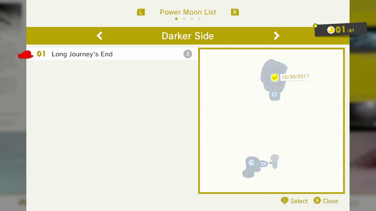 Darker Side 100% Moon Locations Map Super Mario Odyssey - YouTube