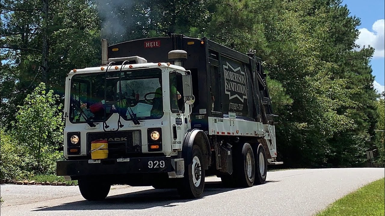 Robertson Sanitation: Mack MR Heil Powertrack - YouTube