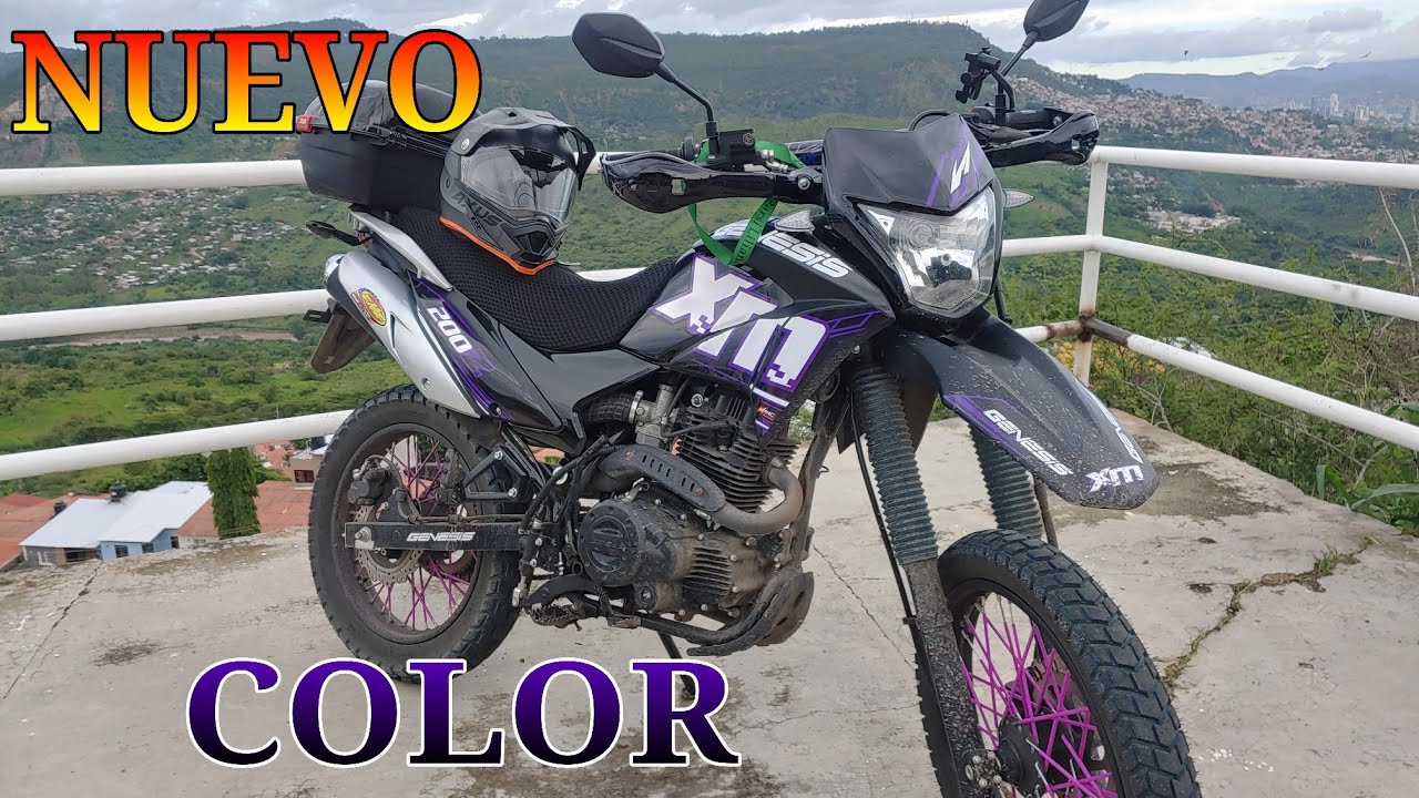 CAMBIO DE COLOR A MOTO GÉNESIS XM200Z MORADO 💜. - YouTube