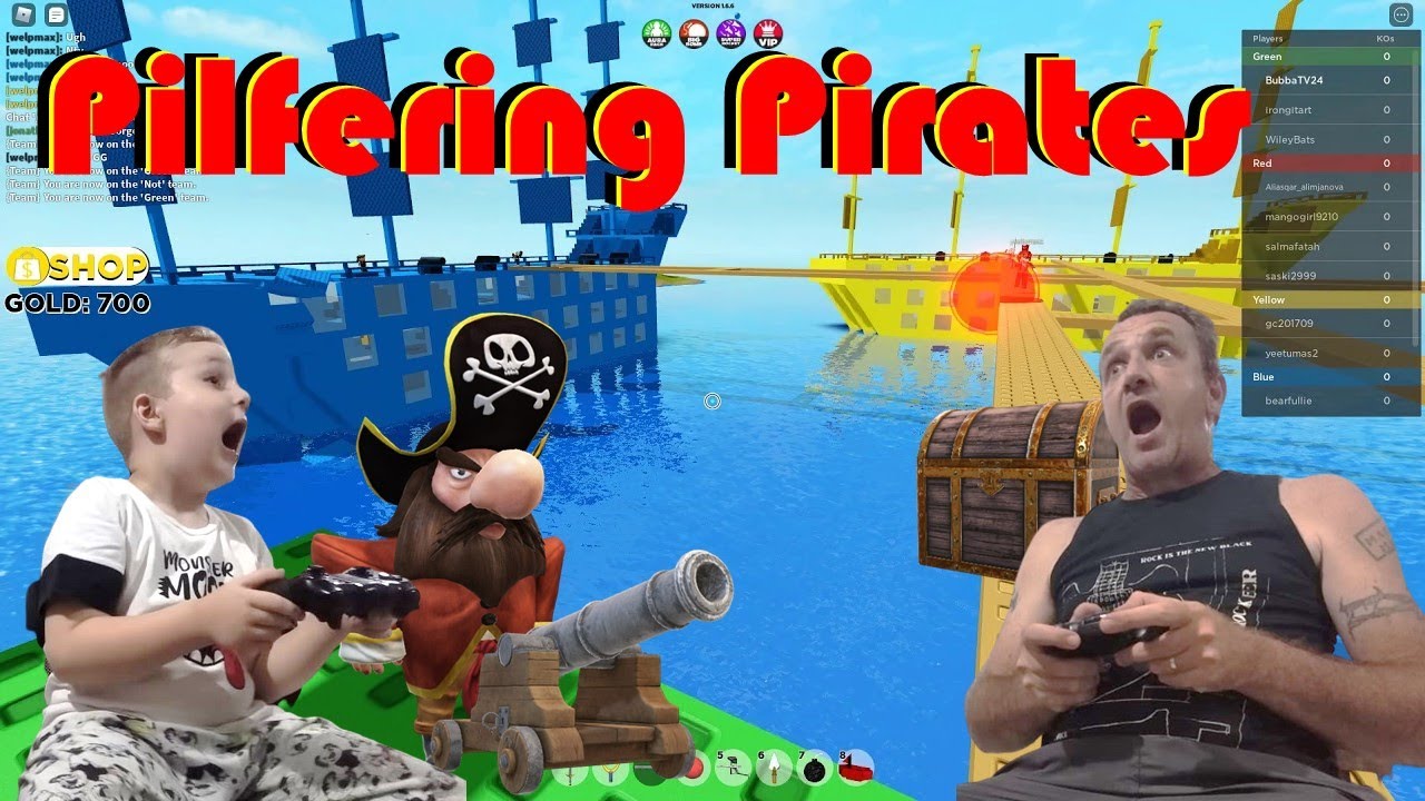Eu e meu pai jogando Pilfering Pirates - ROBLOX - YouTube