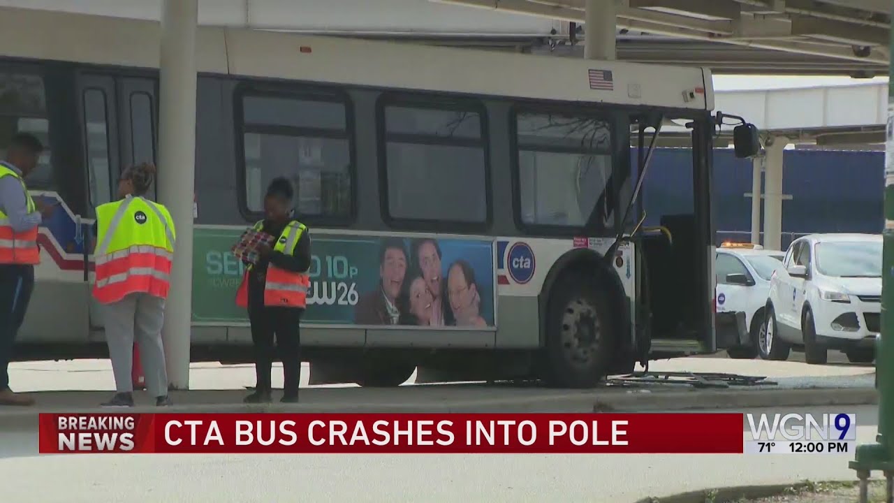 2 seriously injured after CTA bus with around 20 passengers hits pole ...
