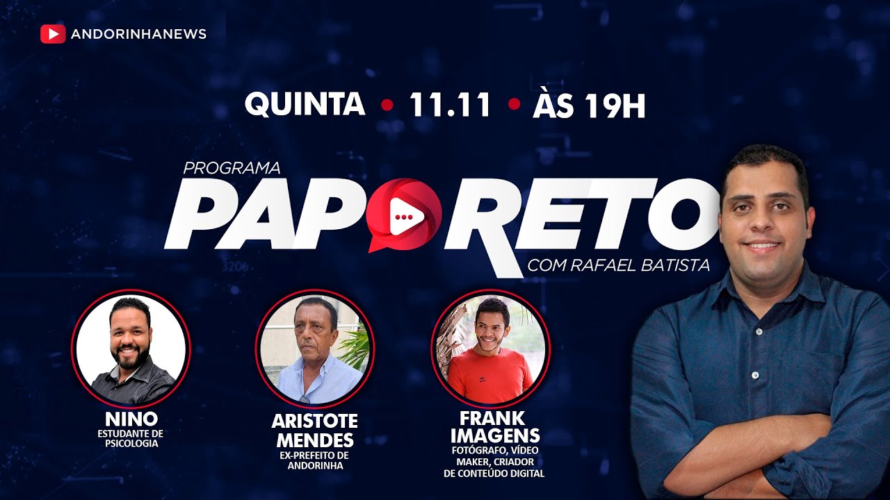 Programa PAPO RETO | Com Rafael Batista 11/11 - YouTube