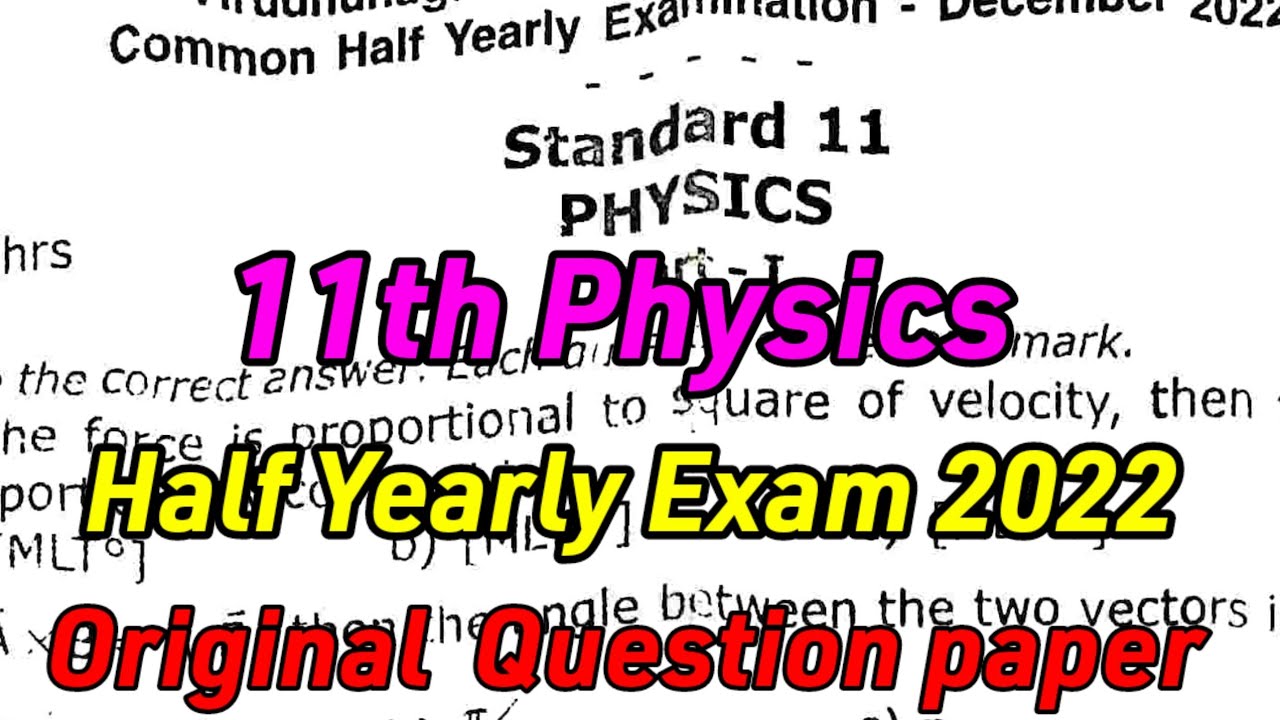 11th Physics Half Yearly Original Question Paper 2022 Pdf 11th Std 11th-physics-half-yearly-original-question-paper-2022-pdf-11th-std