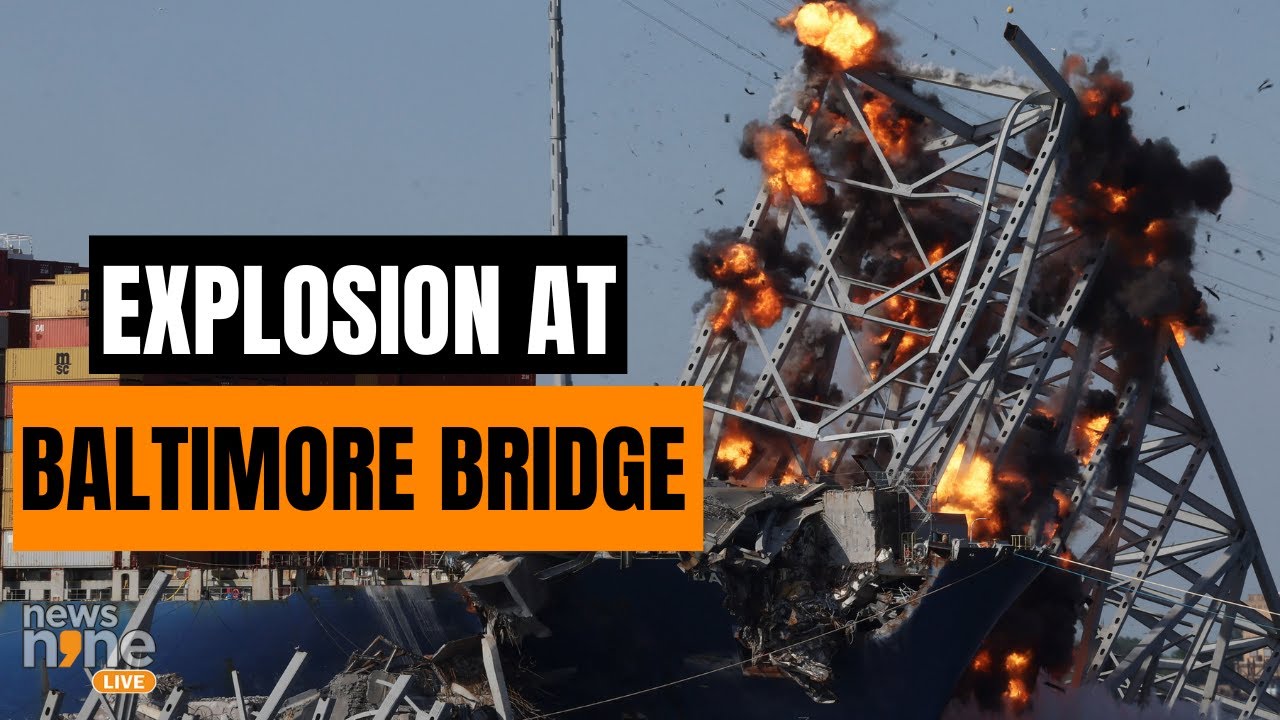 LIVE | Baltimore Explosion | Demolition at Baltimore bridge collapse ...