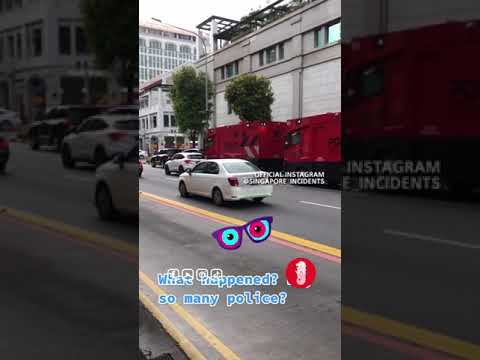 4 PTU Anti-riot vans at Bugis Junction, not sure what happened - YouTube