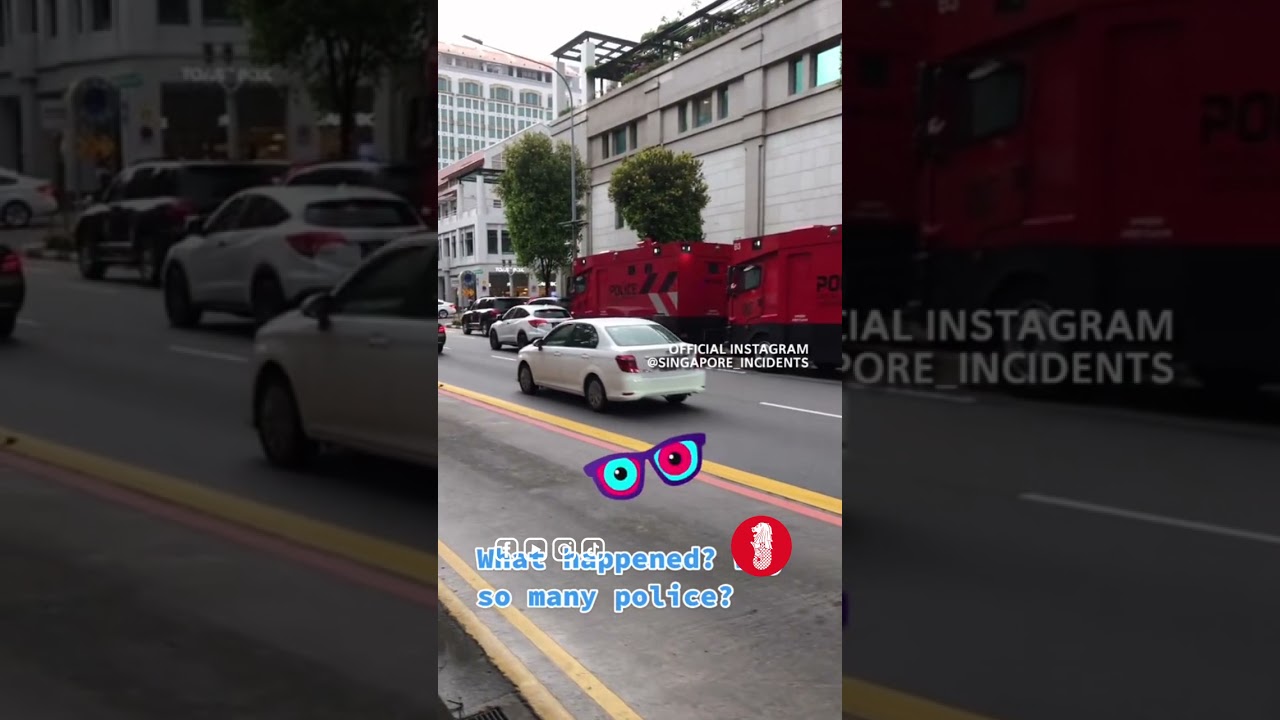 4 PTU Anti-riot vans at Bugis Junction, not sure what happened - YouTube