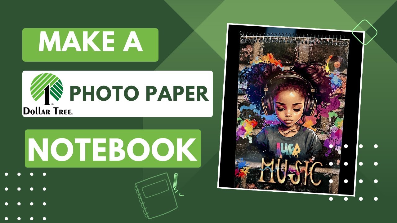 DIY DollarTree Photo Paper Notebook - YouTube