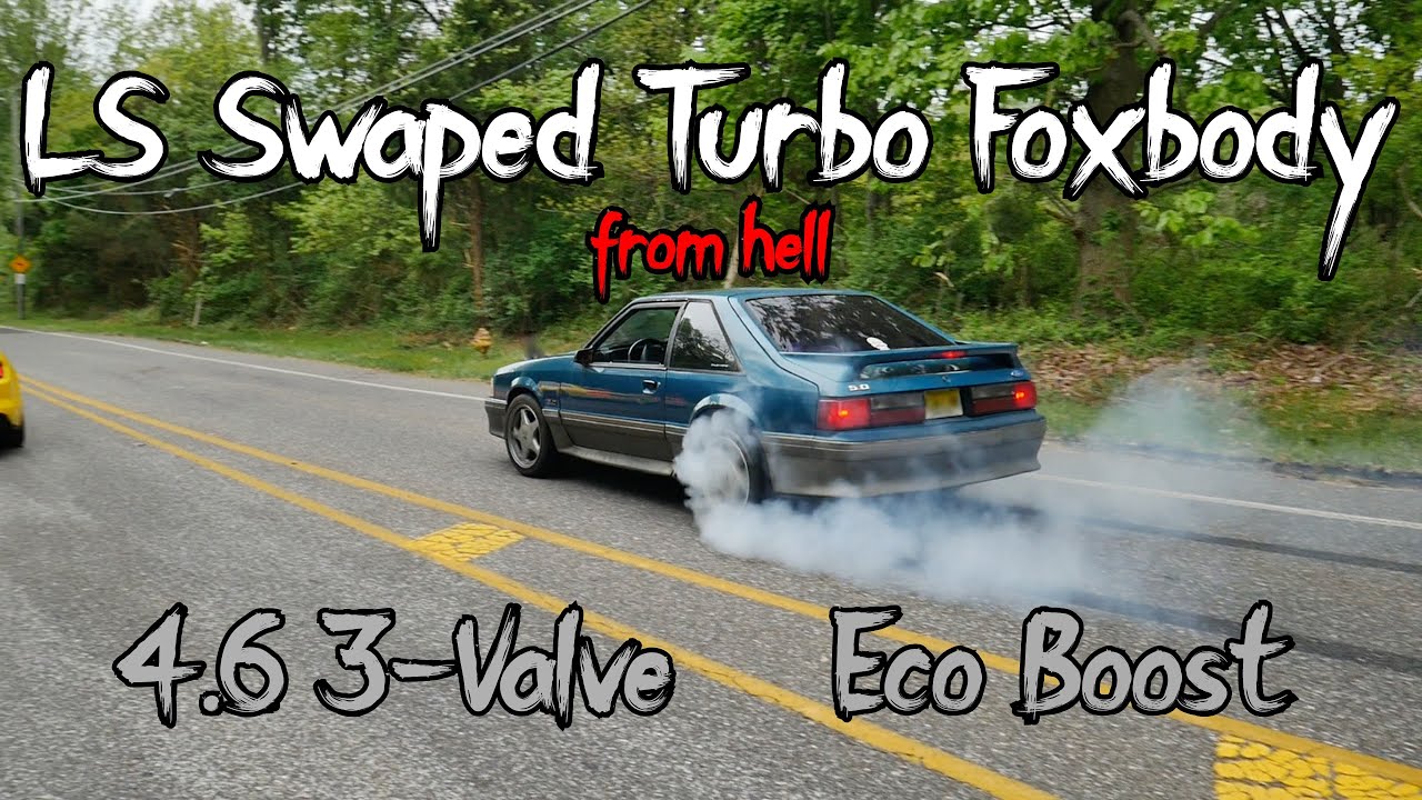 LS Swapped Turbo Fox Body vs 4.6 3 Valve & Eco Boost - YouTube