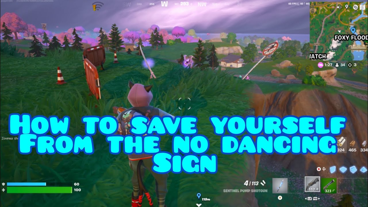 how to save yourself from the no dancing sign in chapter 6! #fortnite # ...