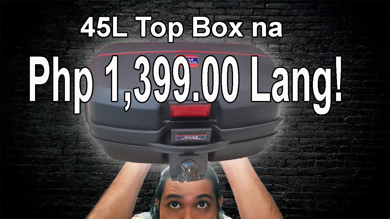 Murang 45L top box / Pa ano ikabit sa motor / Top box Review - YouTube