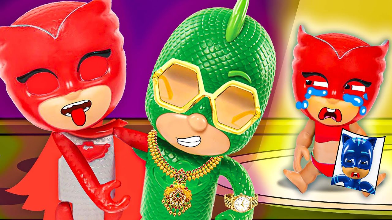 Pj Masks Toys Animation: Owlette baby is So Sad with Twin Mother - PJ ...