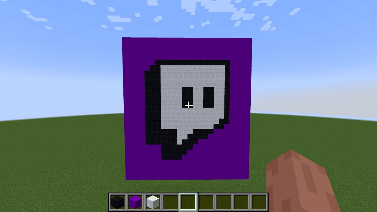 Creando el Logo de Twitch en Minecraft | Pixel Art - YouTube