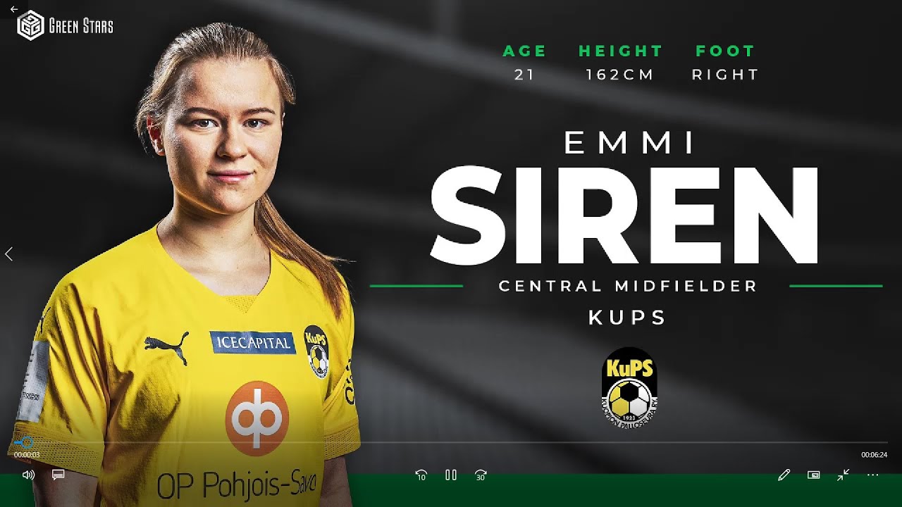 Emmi Siren - Central midfielder - YouTube