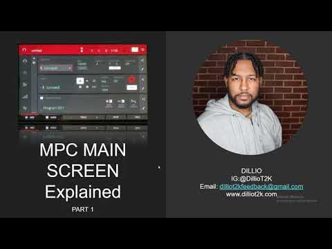 Akai MPC Basic Tutorial - Main Screen Explained Part 1 - YouTube