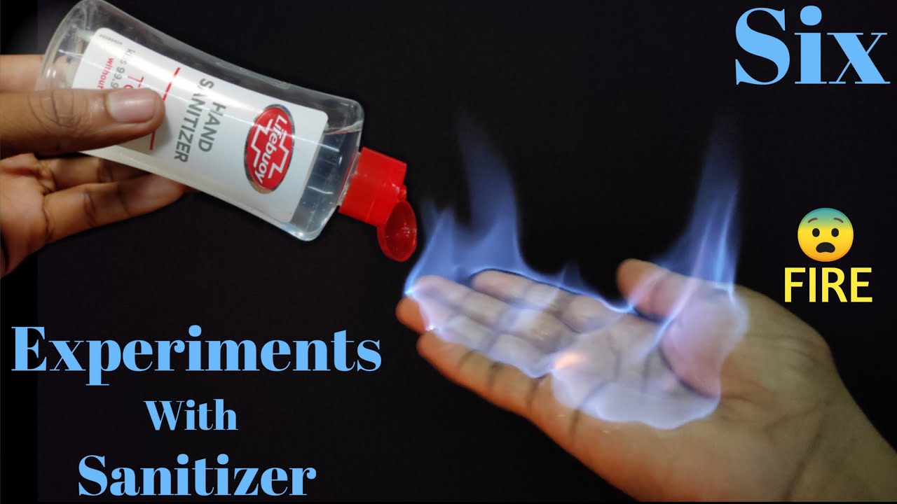 6 Amazing Experiments With Sanitizer || Easy Science Experiments With ...