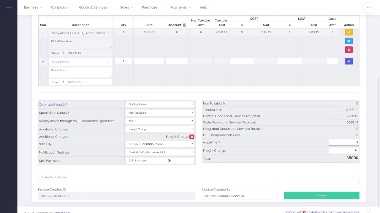 GST Invoice - LEDGERS - YouTube