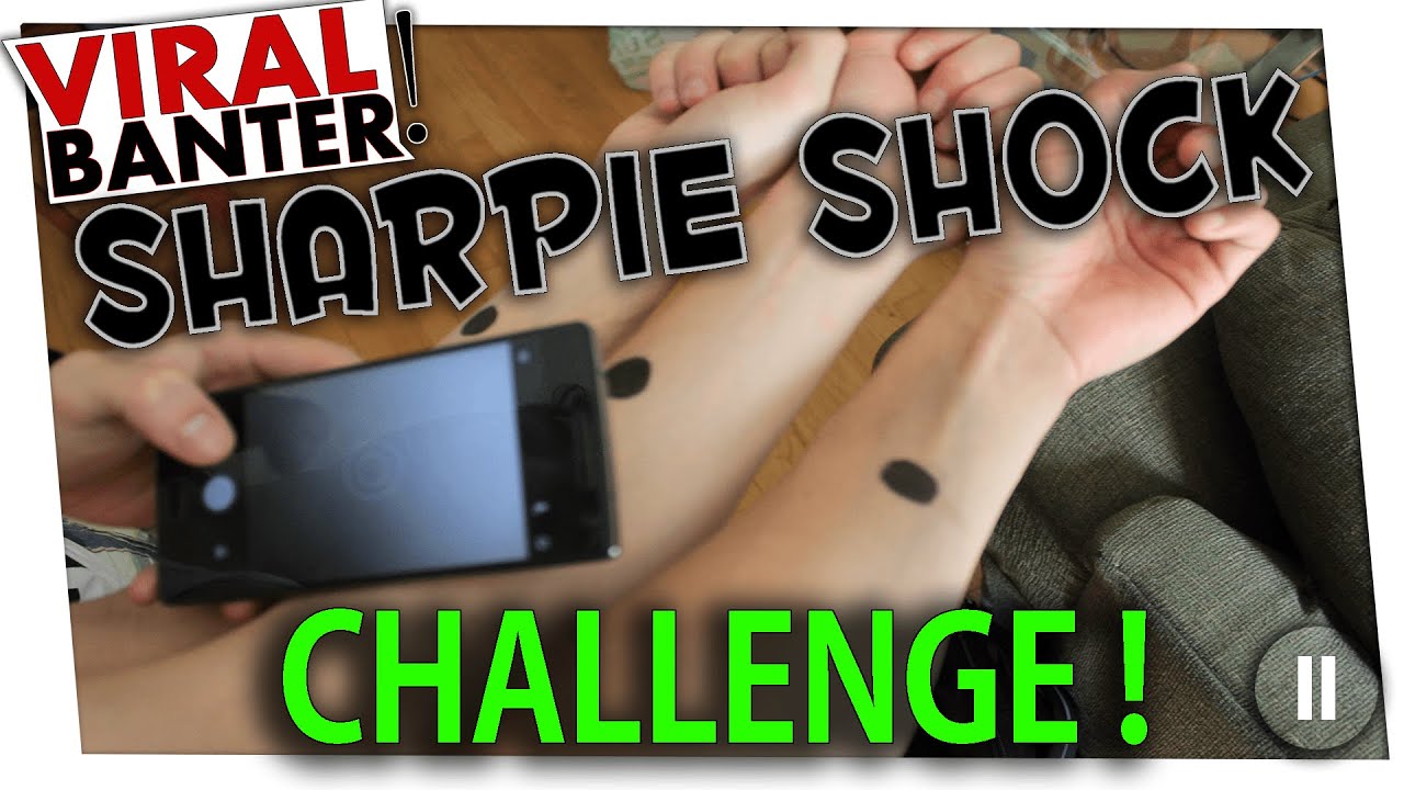 SHARPIE SHOCK CHALLENGE! (IT WORKS?!?) ROOMMATE CHALLENGE - YouTube