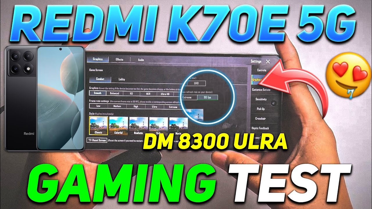Redmi K70E 5G Pubg Test | Redmi K70E 5G Unboxing & Review | DM 8300 ...
