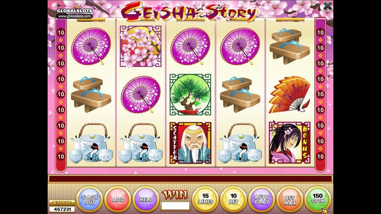 Geisha Story videoslot gameplay video GlobalSlots Casino - YouTube