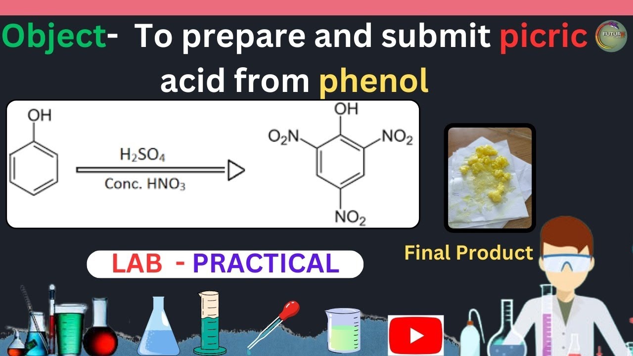 To Prepare and submit Picric acid from Phenol || Organic chemistry|| B ...