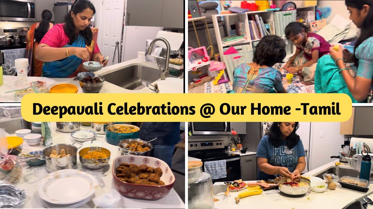 Deepavali Potluck with Friends 🪔 | Friends are family here 😊| USA Tamil ...