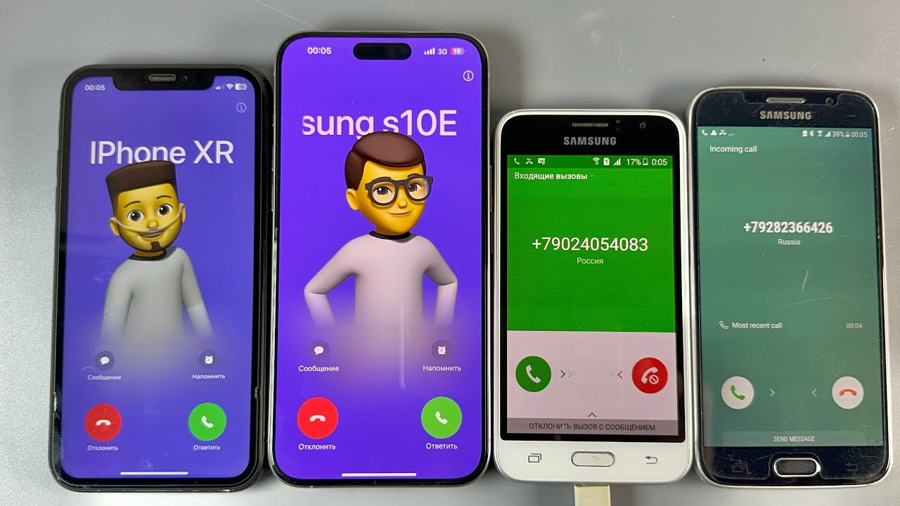 Incoming Call IPhone XR + IPhone 15 PRO MAX + Samsung J1 Duos + Samsung ...