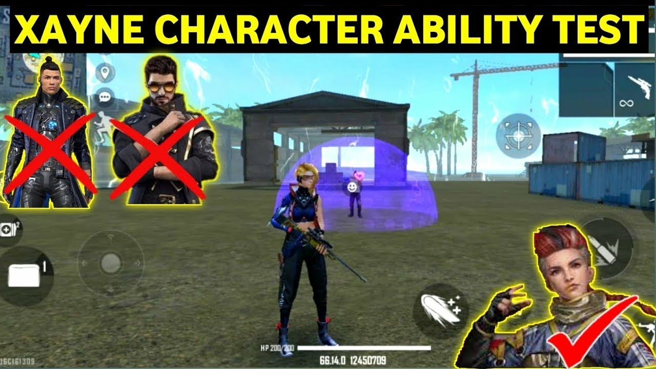 FREE FIRE NEW CHARACTER XAYNE || XAYNE CHARACTER ABILITY TEST Free Fire ...