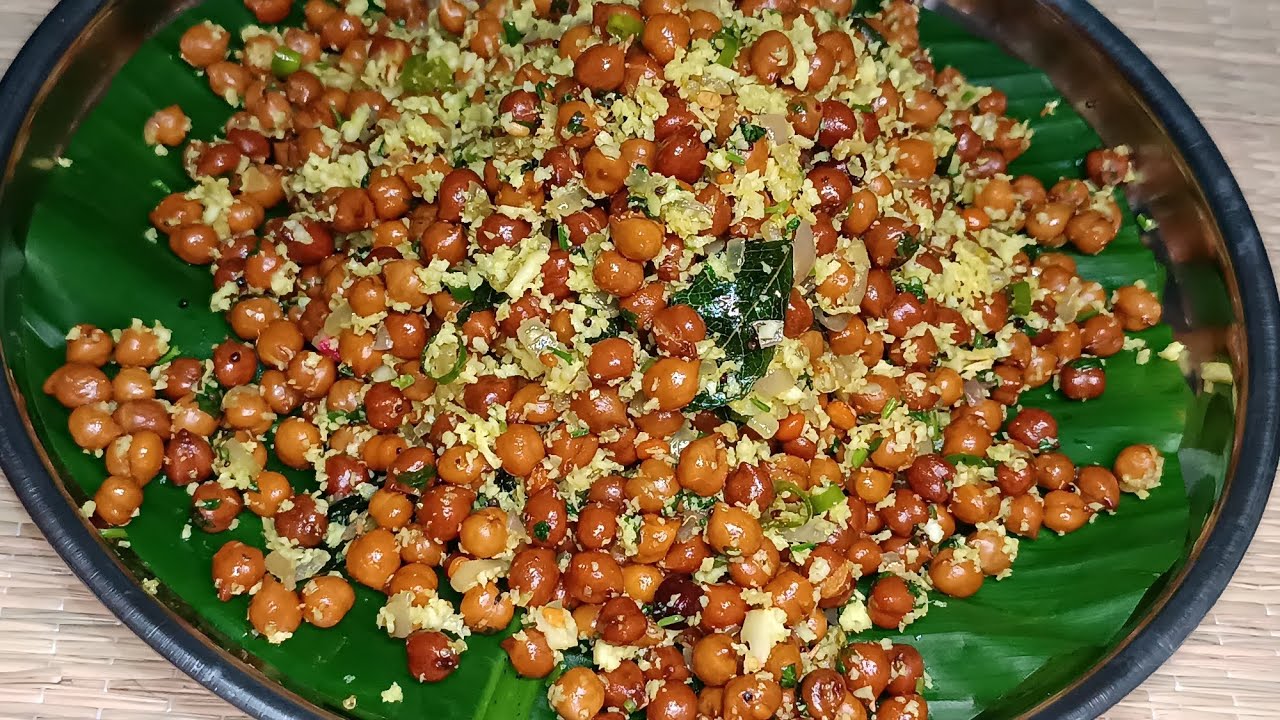 ಕಡಲೆಕಾಳಿನ ಉಸ್ಲಿ | Kadale kalu usli recipe in kannada | Side dish recipe ...