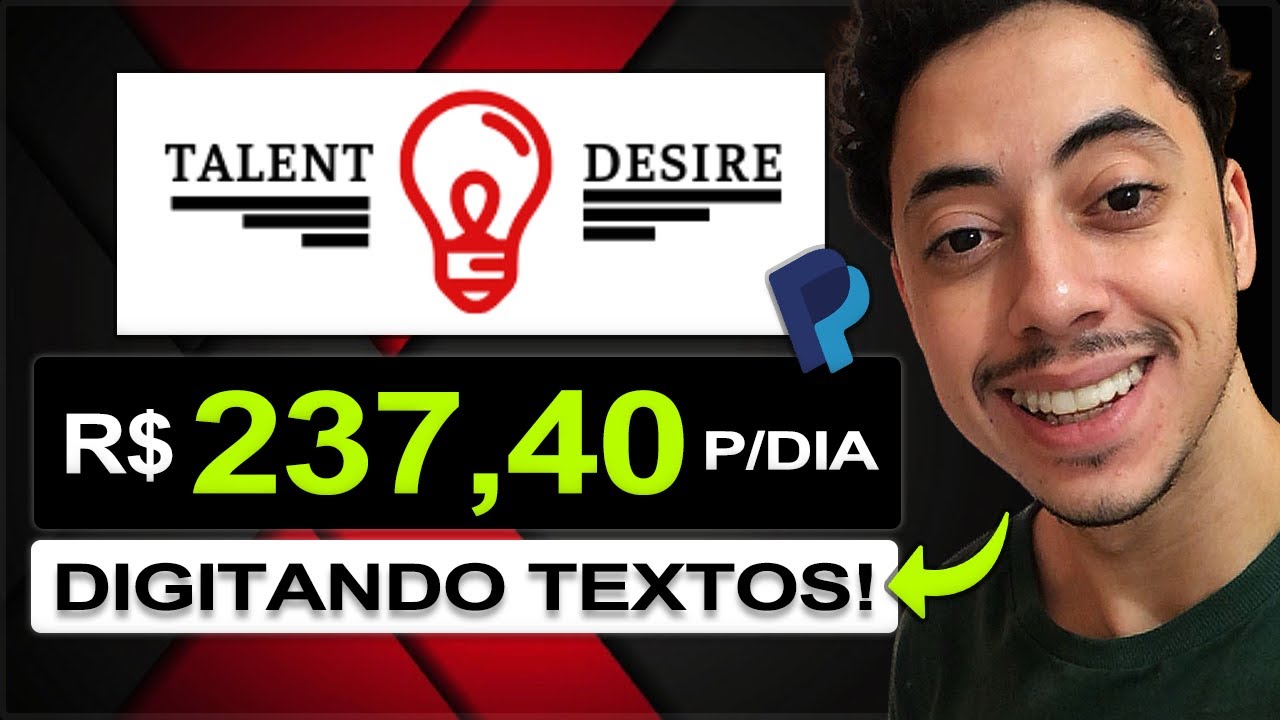 TALENT DESIRE: GANHE R$237,40 P/DIA DIGITANDO TEXTOS | GANHAR DINHEIRO ...
