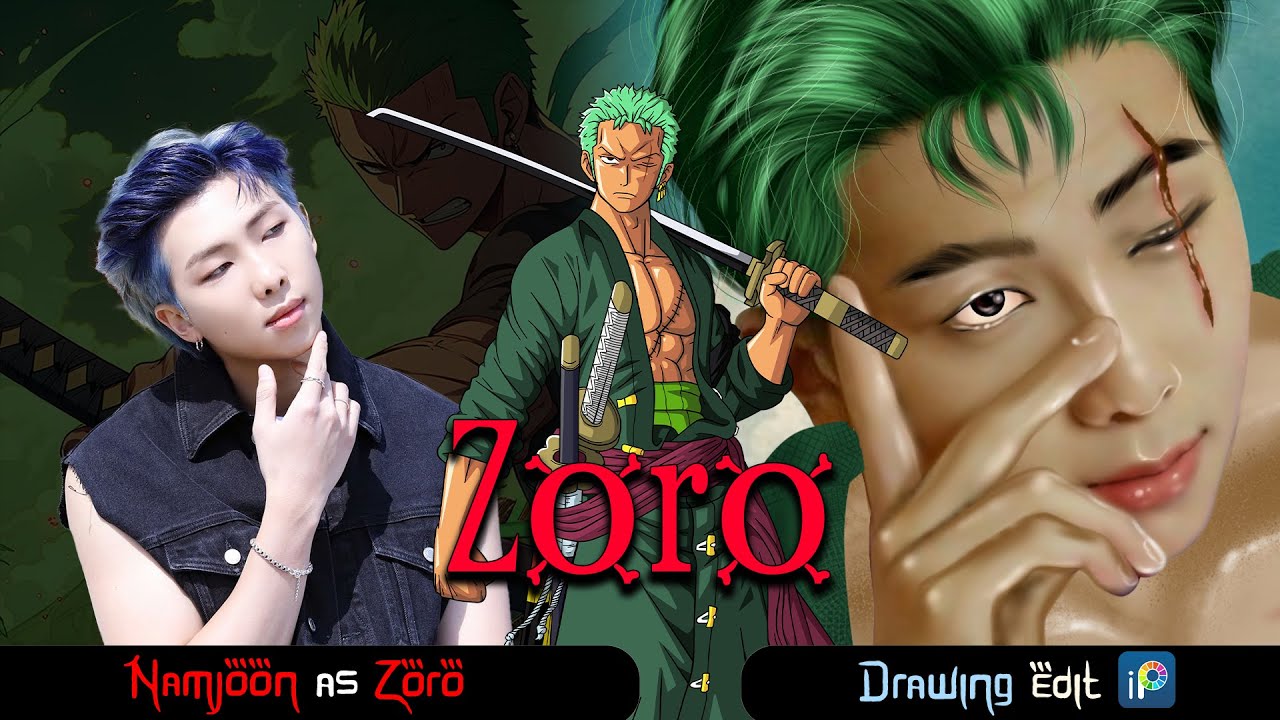 @BTS Namjoon as Zoro from One Piece - BTS RM Speed Art #bts #rm # ...