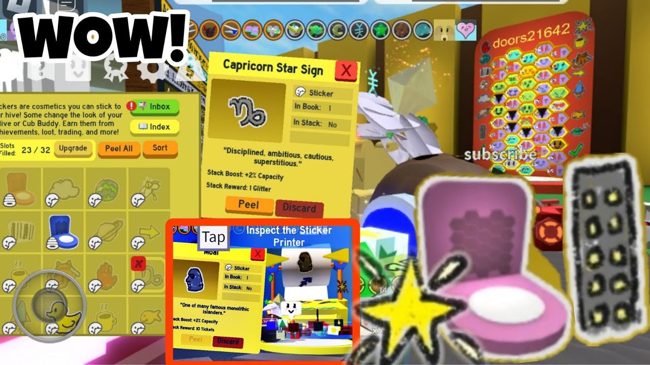 Bee Swarm Simulator: Collecting Stickers and Working Towards the Dark ...