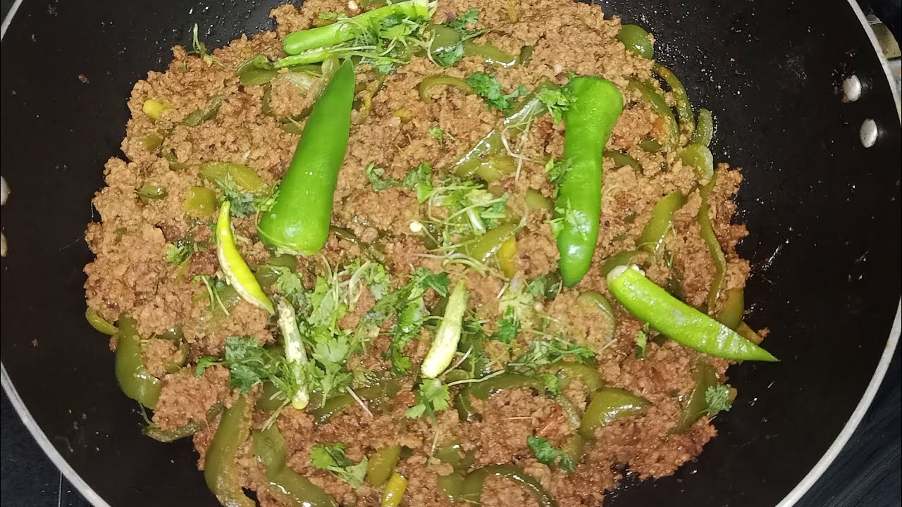 Shimla Mirch Qeema Recipe by @cookwithkk |• Shimla Mirch Qeema kaise ...