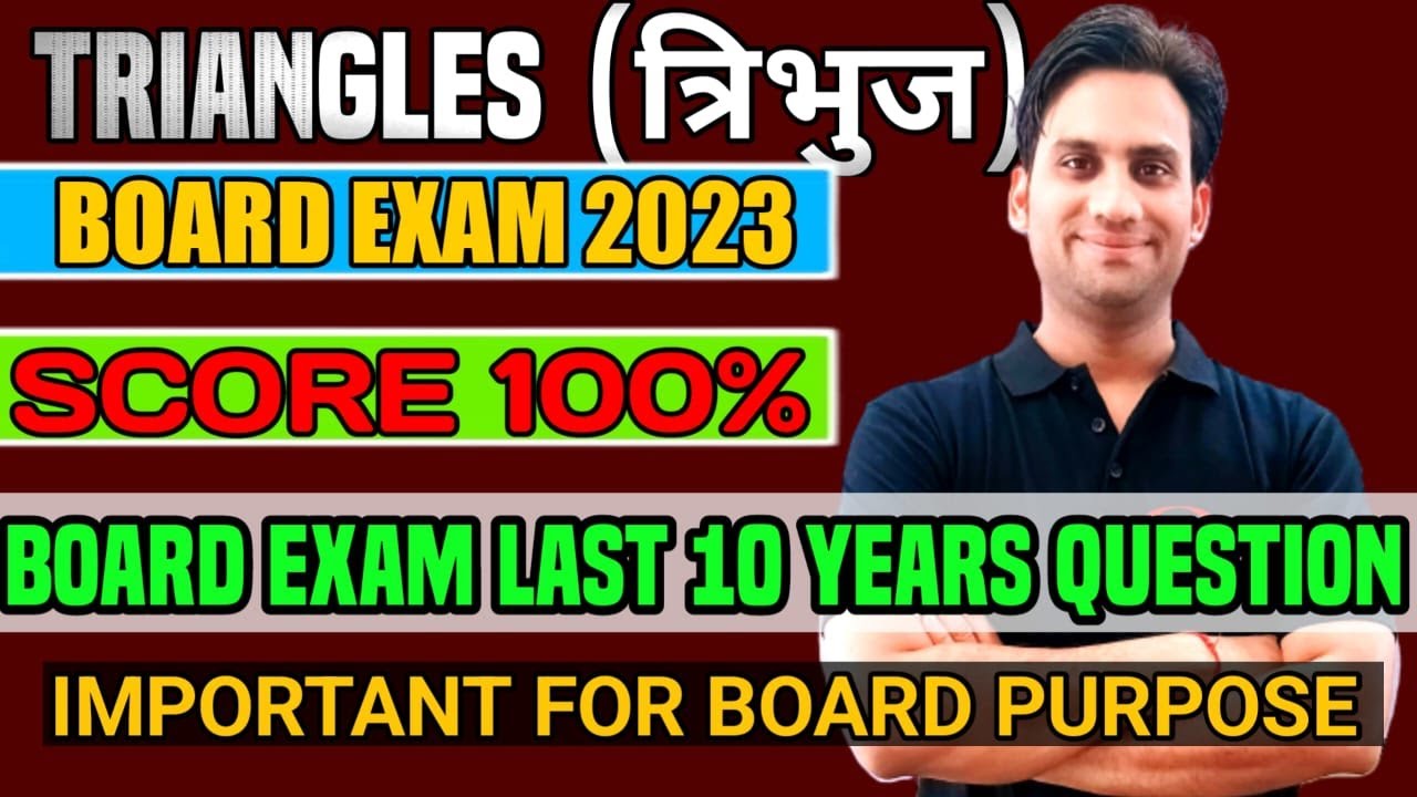 Triangles Class 10 Important Questions 2023 | triangles most important ...