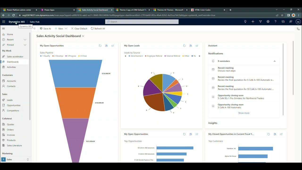 How to Update the Theme in Dynamics 365 CRM, add a logo and update color codes - YouTube