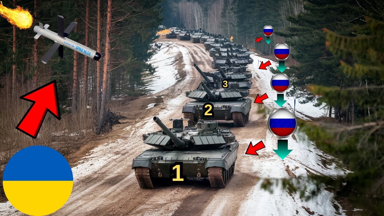 Panic Moment: Ukraine’s Ruthless FPV Drone Destroys Russian Tank Convoy ...