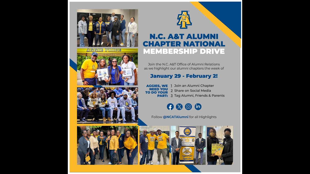 N.C. A&T Alumni Chapter Chat - National Membership Drive - YouTube