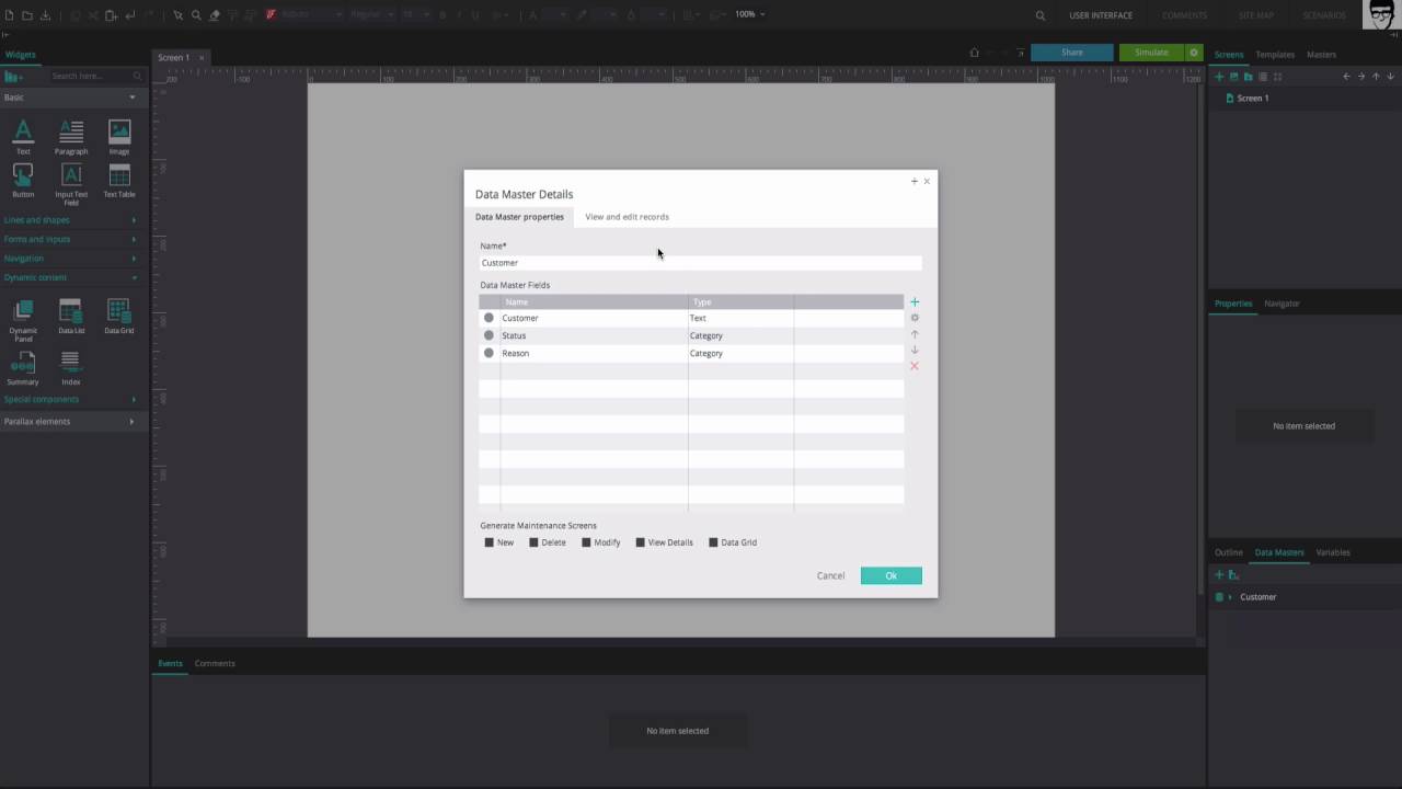 How to simulate a complex search on a data list in your web wireframes ...