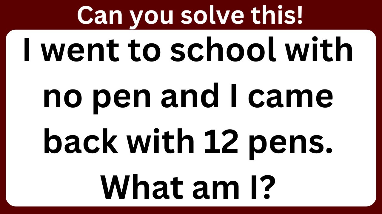 🧠 10 Mind Blowing Riddles 🤯 - YouTube