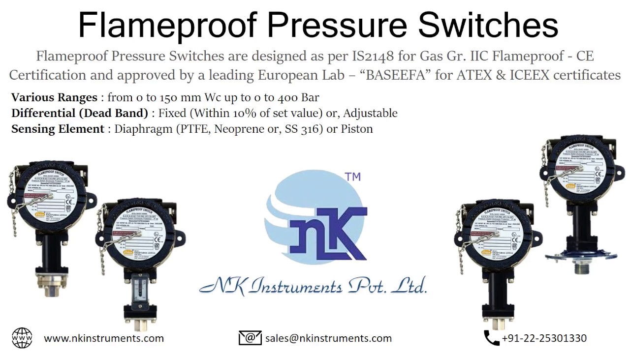 Flameproof Pressure Switches - YouTube