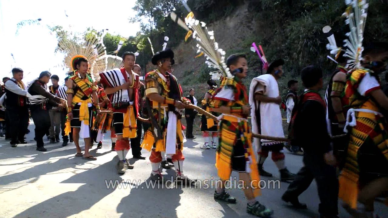 Stone pulling ritual at Viswema village in India - YouTube