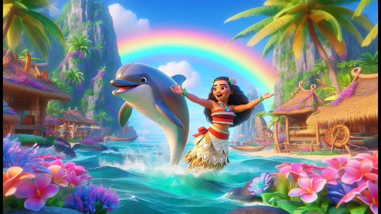 Moana and the Rainbow Dolphin | Magical Ocean Tale - YouTube