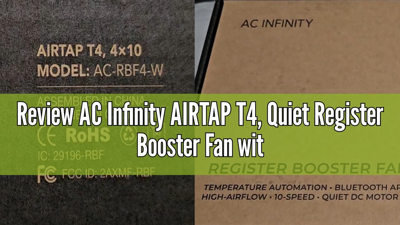 Review AC Infinity AIRTAP T4, Quiet Register Booster Fan with ...