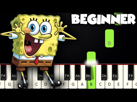 SpongeBob SquarePants Theme | BEGINNER PIANO TUTORIAL + SHEET MUSIC by ...