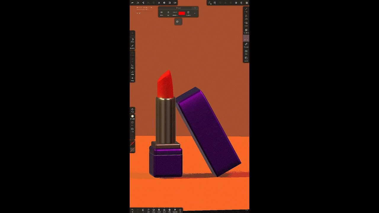 3D Lipstick, Quick Modeling Tutorial In Nomad Sculpt. - YouTube