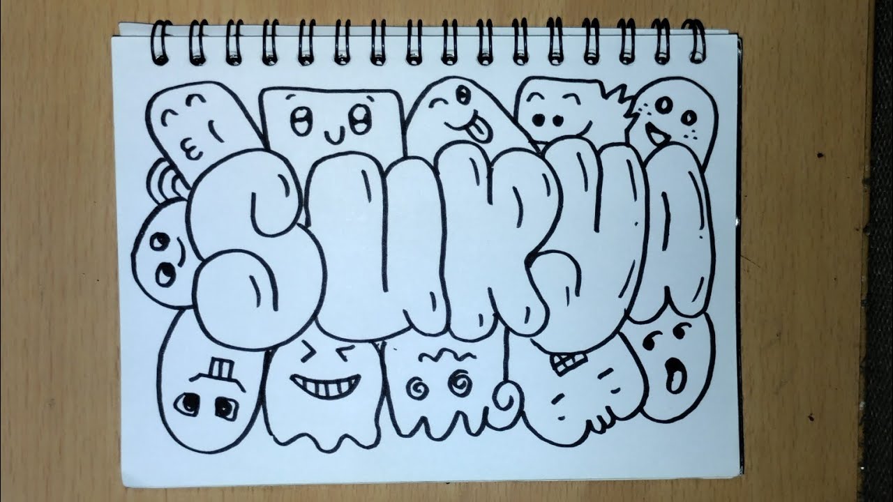 cara menggambar doodle art dengan mudah untuk pemula part3 - YouTube