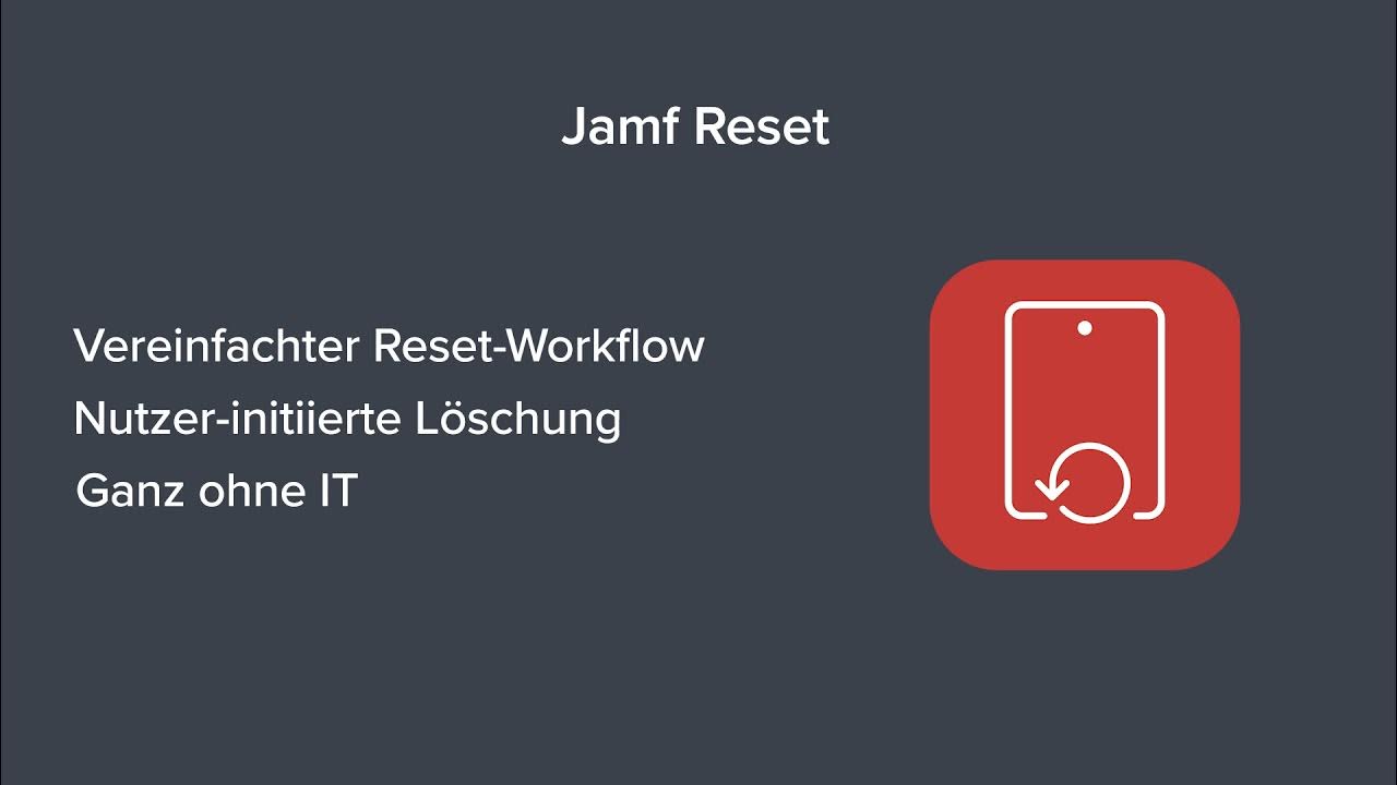 Jamf Setup und Jamf Reset: Gemeinsame Gerätebereitstellungen - YouTube